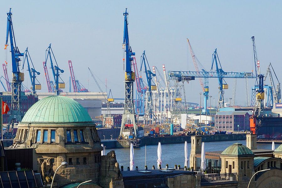 Landingsbruggen III van Kay Weber op canvas, behang en meer