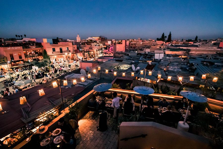 Above the rooftops of the souks of Marrakech by swc07 on canvas, poster ...