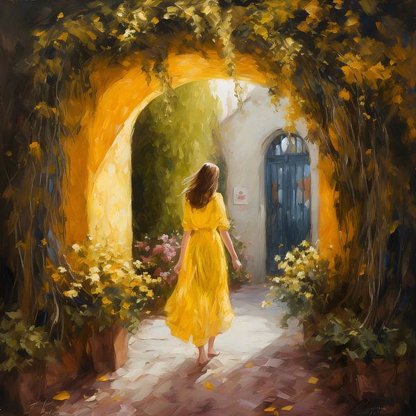 Weglopen van Artsy op canvas, behang en meer