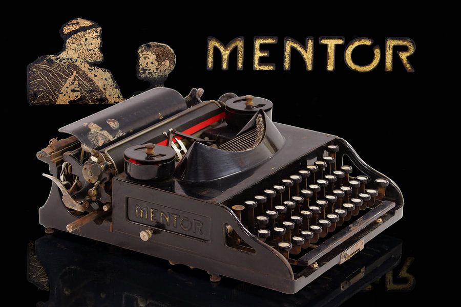 Schrijfmachine Mentor Model 2 van Ingo Rasch op canvas, behang en meer