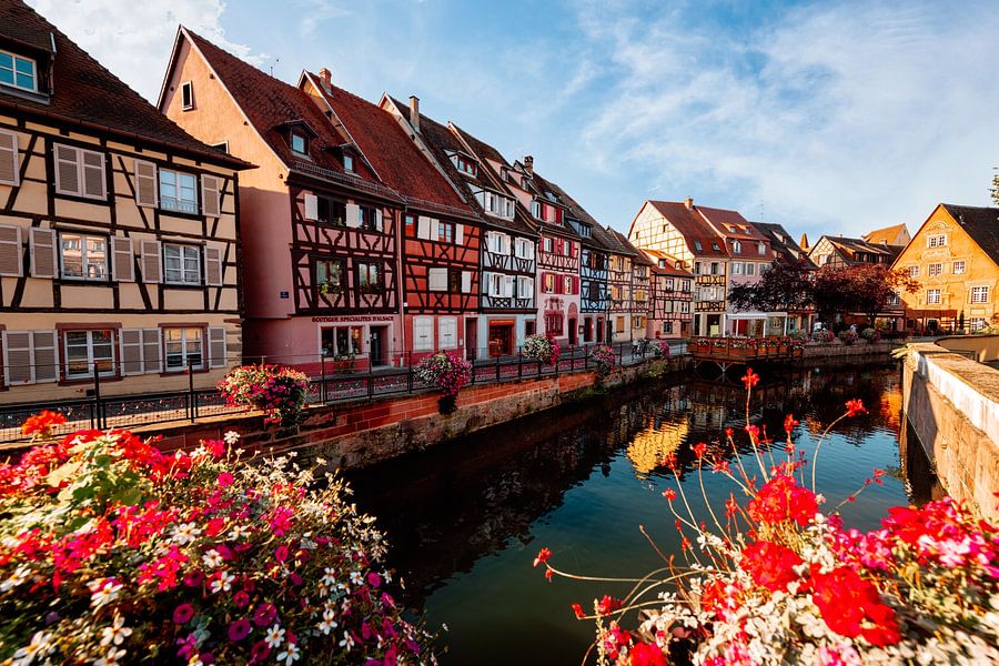 Colmar, klein Venetië , Elzas Frankrijk van Michael Bollen op canvas ...