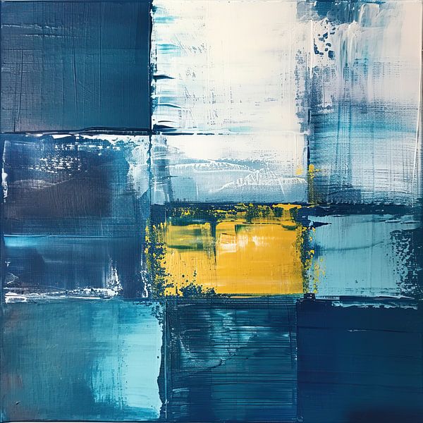 Golden Intersection van Kunst Kriebels op canvas, behang en meer