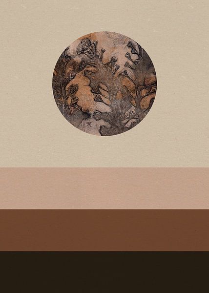 Zen wabi-sabi botanische kunst in Japandi stijl VIII van Dina Dankers op canvas, behang en meer