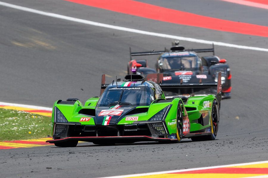 Lamborghini and Toyota hypercars in the eau Rouge bend at spa ...