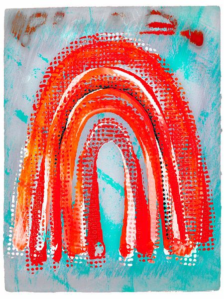 Regenboog van Mad Dog Art op canvas, behang en meer
