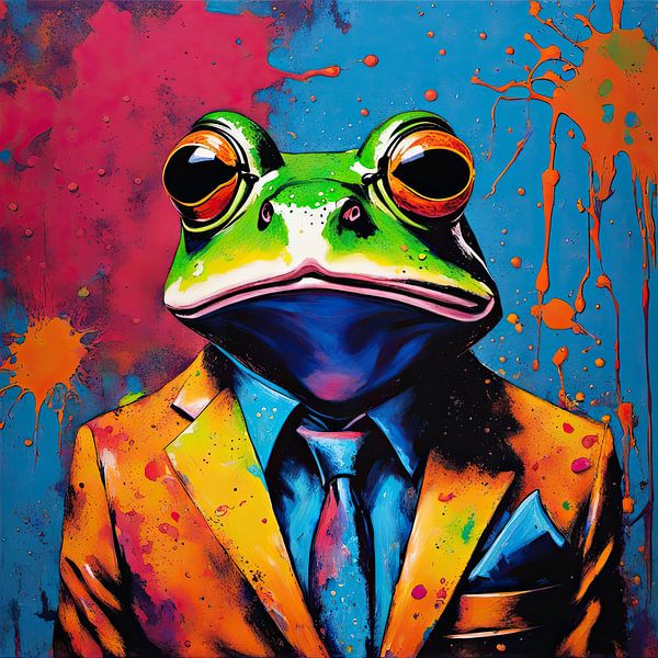 Schilderij Kikker 03.67 van Blikvanger Schilderijen op canvas, behang ...
