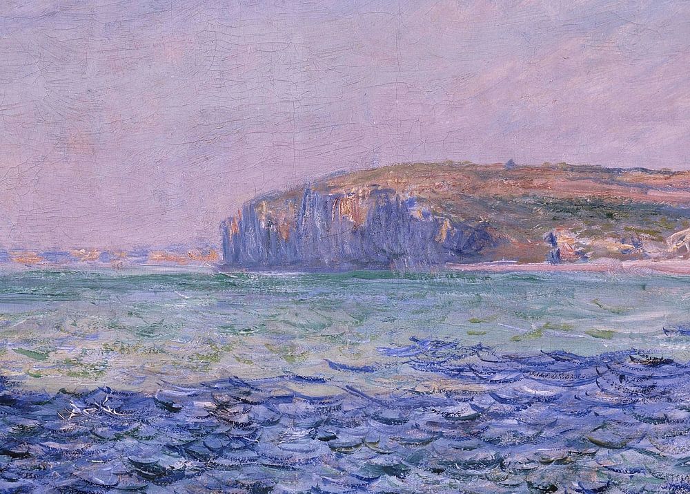 Schaduwen op zee. De kliffen bij Pourville, Claude Monet op canvas ...