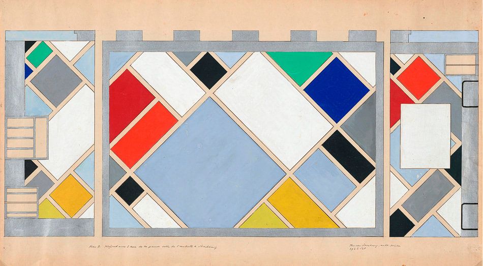 Café Aubette, Strasbourg, France, Theo van Doesburg on canvas, poster ...