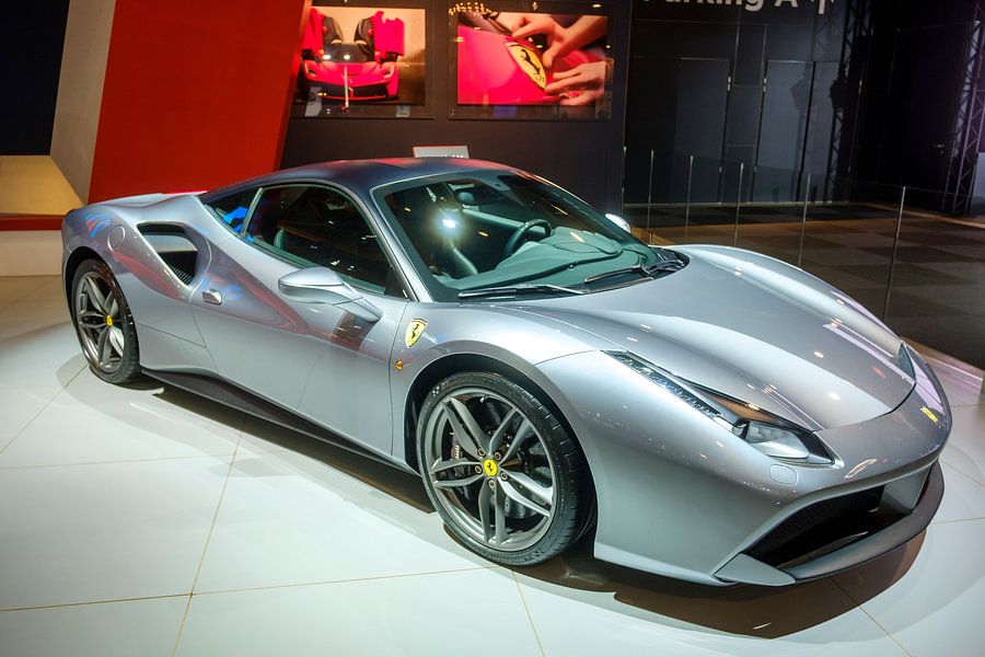 Ferrari 488 GTB coupe sports car front view by Sjoerd van der Wal ...