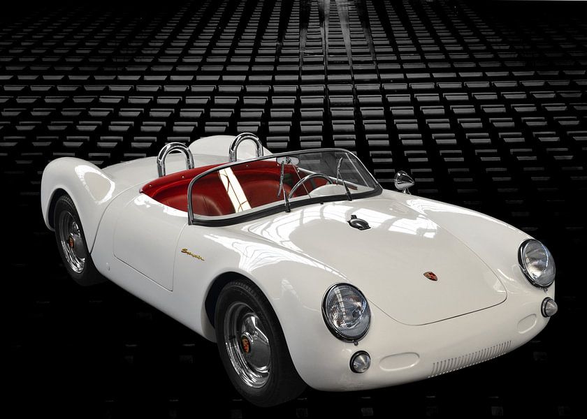 Porsche 550 Spyder in originele kleur van aRi F. Huber op canvas ...