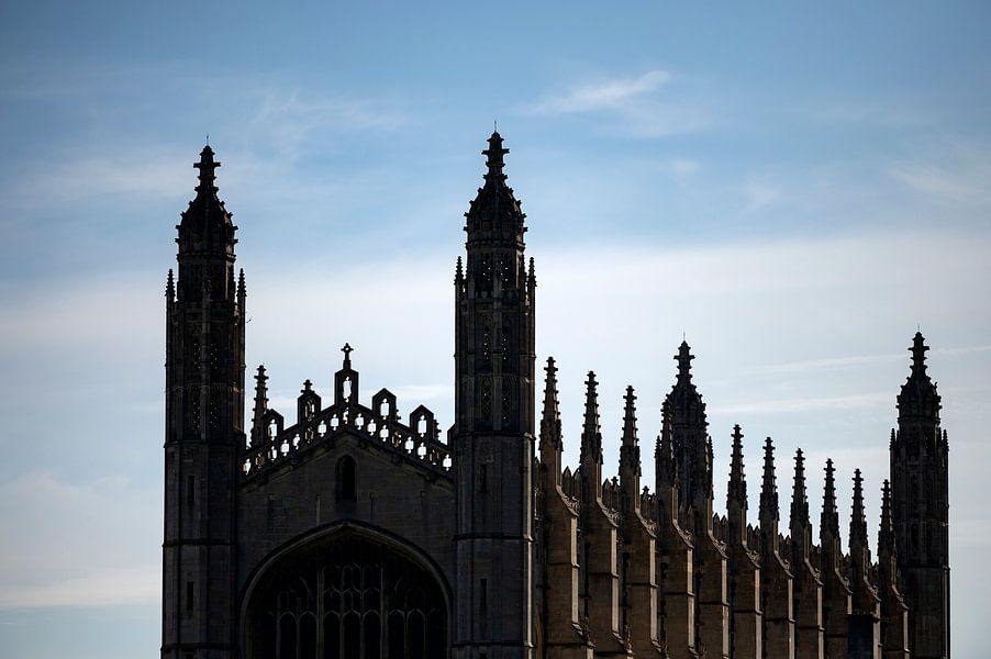 King's College Chapel van Richard Wareham op canvas, behang en meer