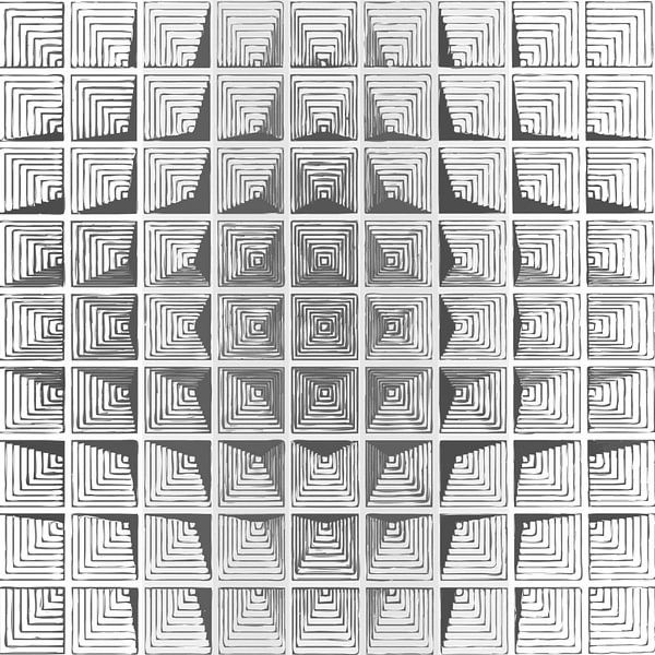 Zwart Wit Abstract Geïnspireerd door Mondriaan en Panton van Mad Dog ...