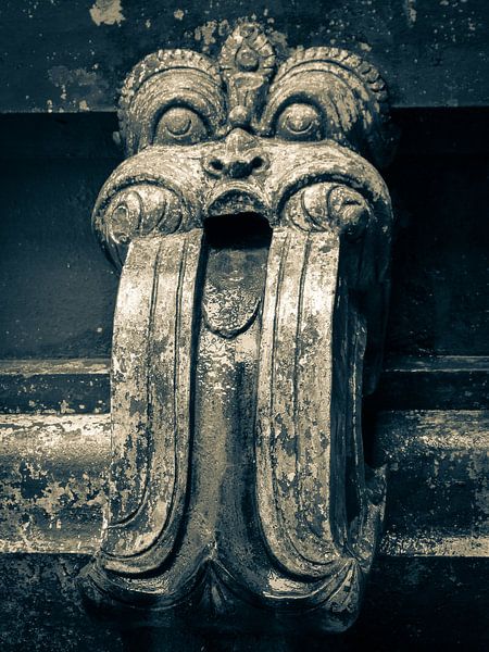 Drainage decoration on Hindu Seetha Amman Temple in City Seetha Eliya ...