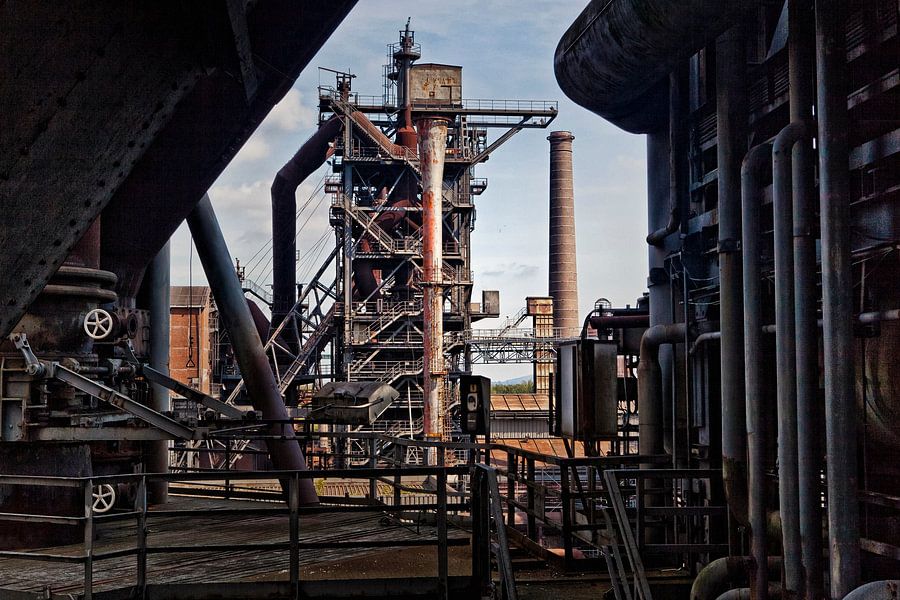Hoogoven Landschaftspark Duisburg van Rob Boon op canvas, behang en meer