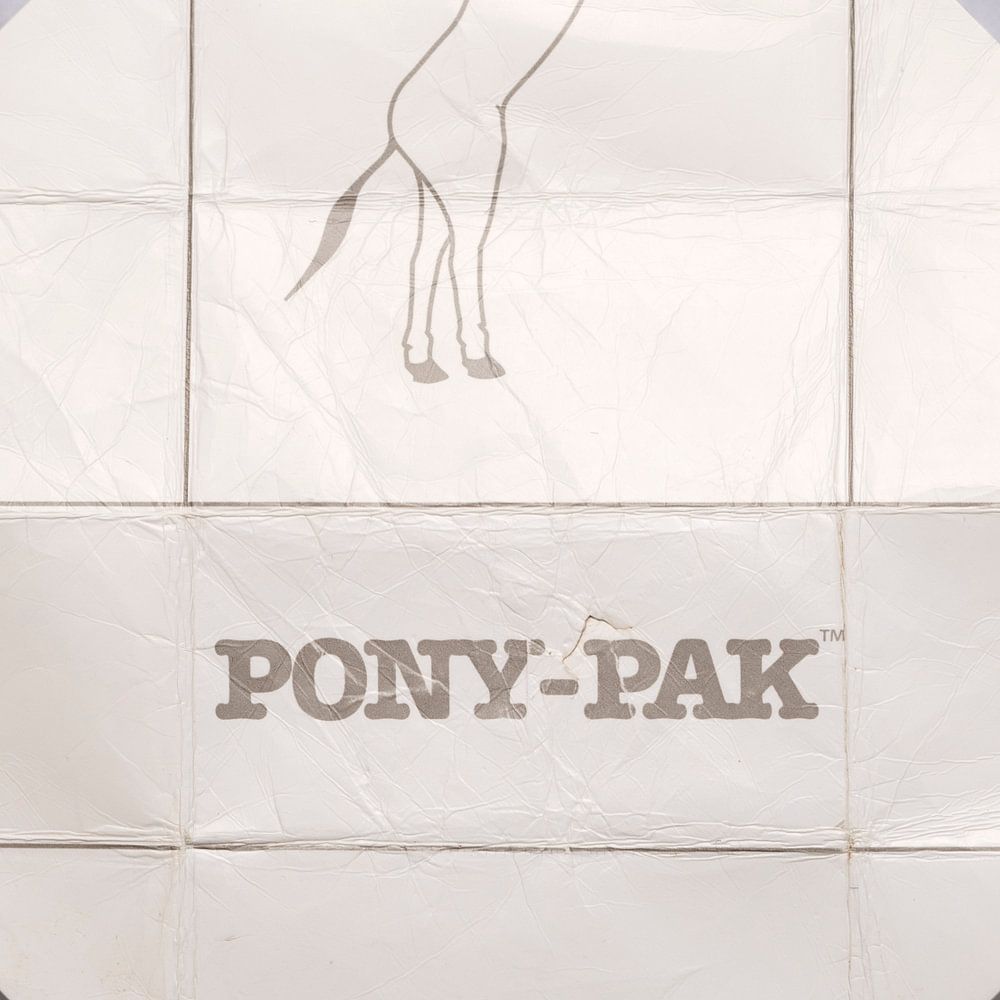 Kabouterpost Pony Pack op marmer van Floris Kok op canvas, behang en meer