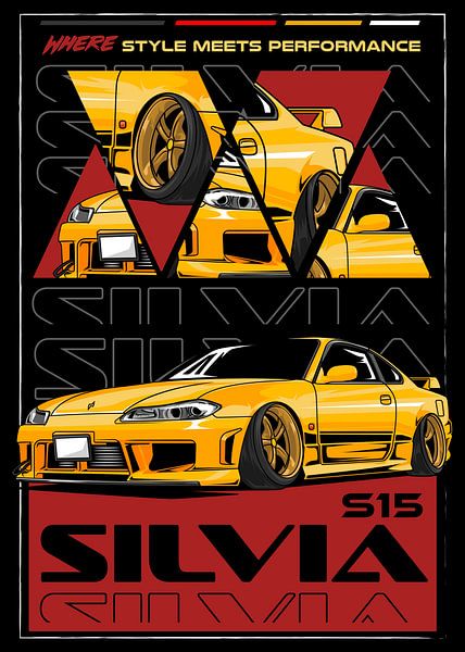 Nissan Silvia S15 JDM Car by Adam Khabibi on canvas, poster, wallpaper ...