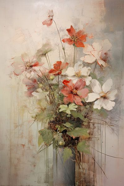 Bloem van De Mooiste Kunst op canvas, behang en meer