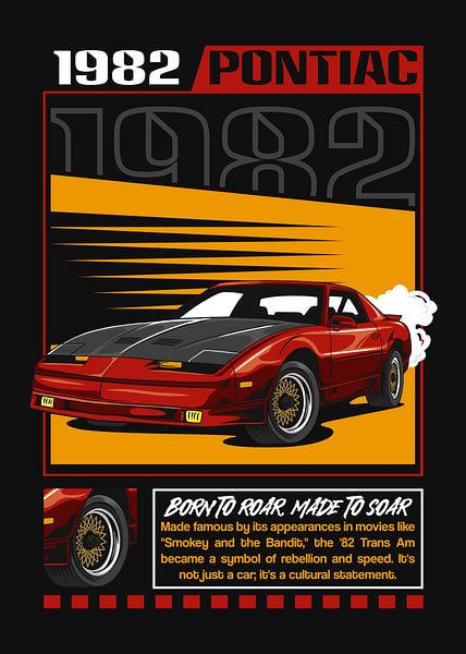 1982 Pontiac Firebird Trans Am Muscle Car par l'artiste Adam Khabibi