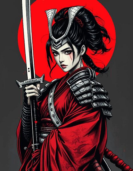 Samurai Girl Drawing
