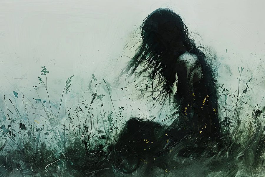 gevoel van eenzaamheid van Egon Zitter op canvas, behang en meer