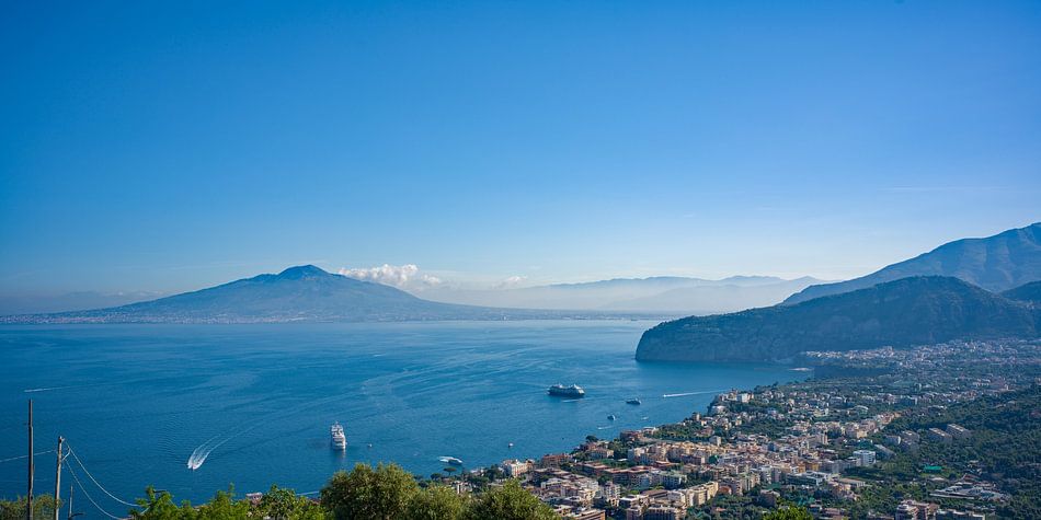 Sorrento, the Gulf of Naples and Mount Vesuvius by t.ART on canvas ...
