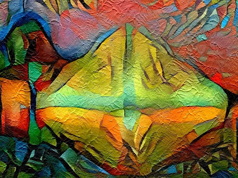 0246 - Imperfect Pyramid van XPloRR op canvas, behang en meer