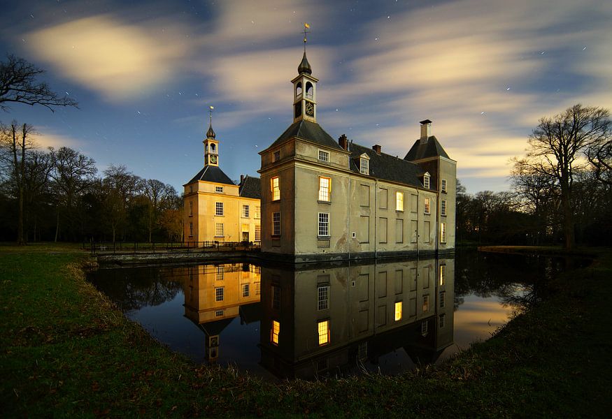 Kasteel Huys te Warmont (Warmond) van Peet Romijn op canvas, behang en meer