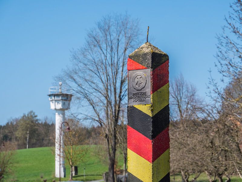 barrier of the GDR border with tower by Animaflora PicsStock on canvas ...