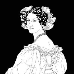 Portret van Auguste Strobl van Zoë Hoetmer op canvas, behang en meer