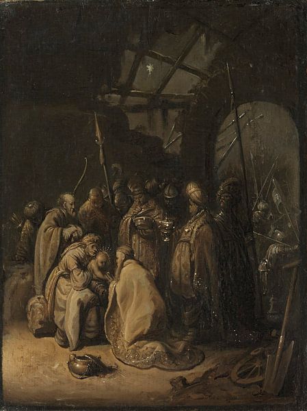 De aanbidding der koningen, Rembrandt op canvas, behang, poster en meer