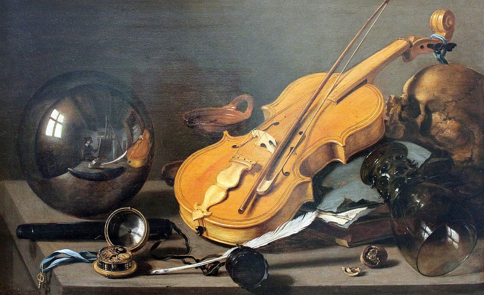 Nature morte Vanitas avec autoportrait, Pieter Claesz | Art Heroes