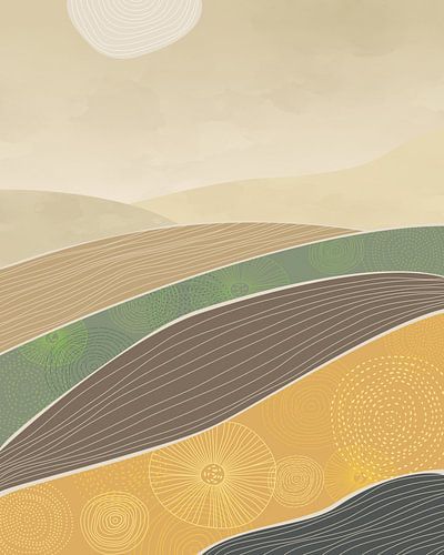 The beauty of autumn colors: abstract and minimalist landscape ...