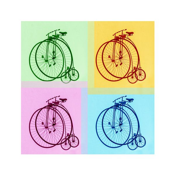 Vieux vélo rétro - Pop Art par l'artiste Ellis Peeters