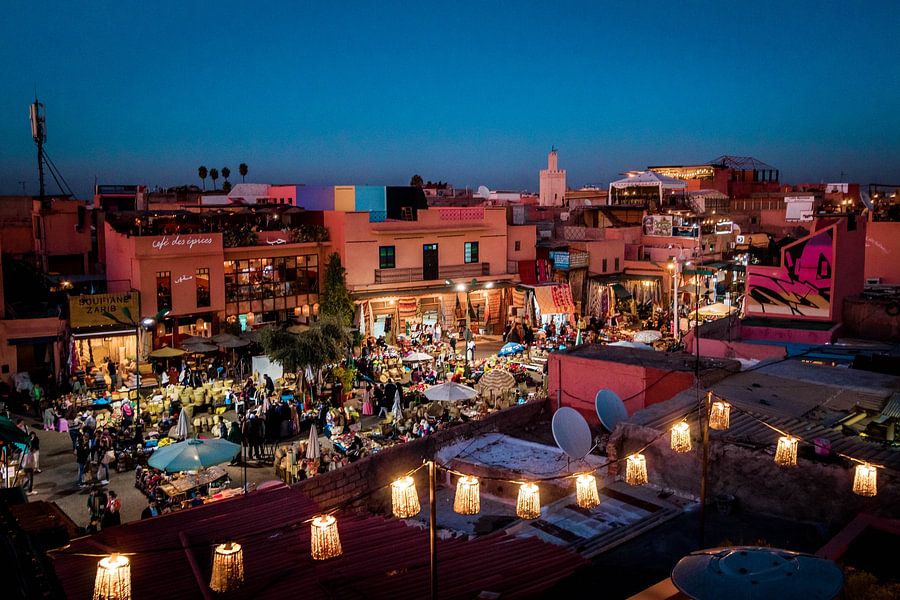 Above the rooftops of the souks of Marrakech by swc07 on canvas, poster ...