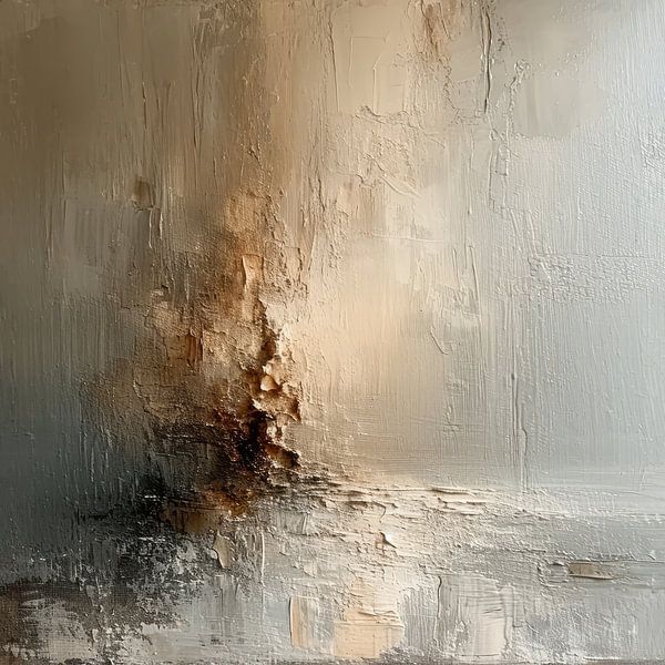 Modern abstract in aardetinten van Studio Allee op canvas, behang en meer