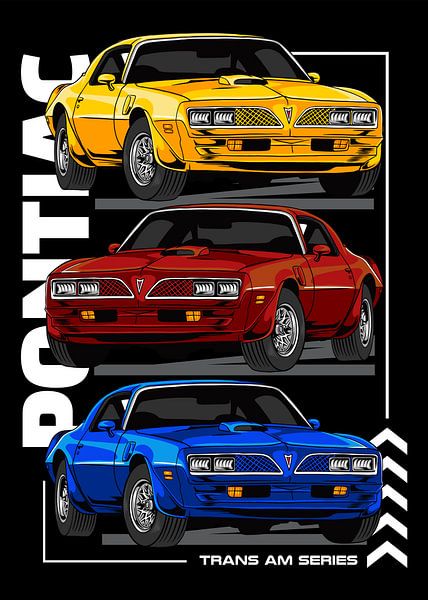 1977 Pontiac Trans Am Muscle Car van Adam Khabibi op canvas, behang en meer