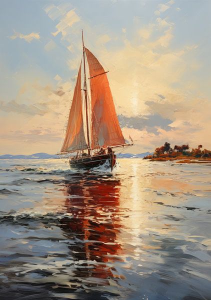 Zeilboot Zeilboot Maritiem Zee Poster Kunstdruk van Niklas Maximilian ...