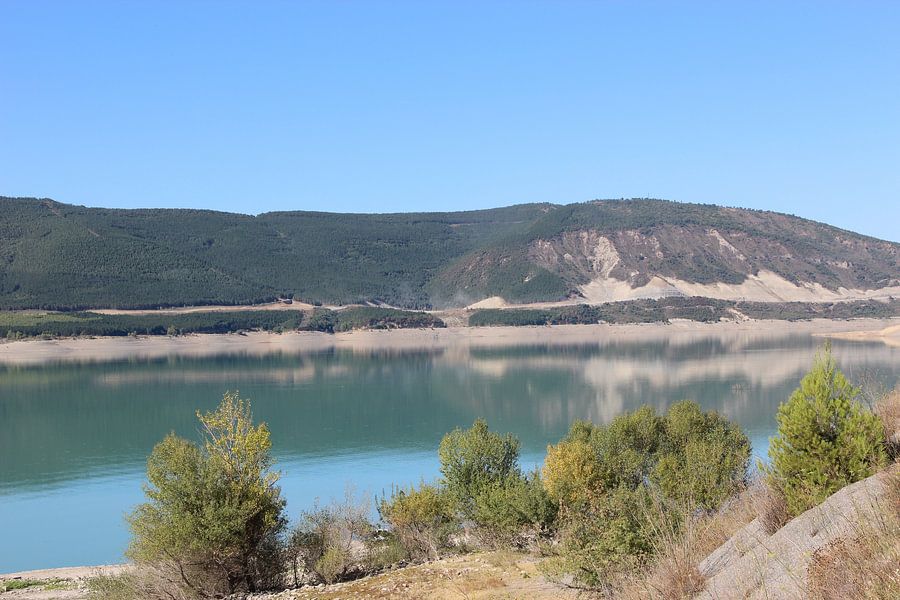 Yesa Reservoir (Embalse de Yesa) by Wilma Overwijn on canvas, poster ...