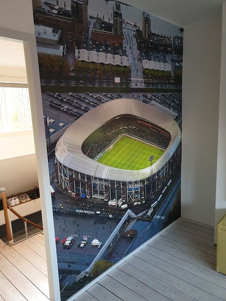 De Kuip van bovenaf gezien van Anton de Zeeuw op canvas, behang en meer