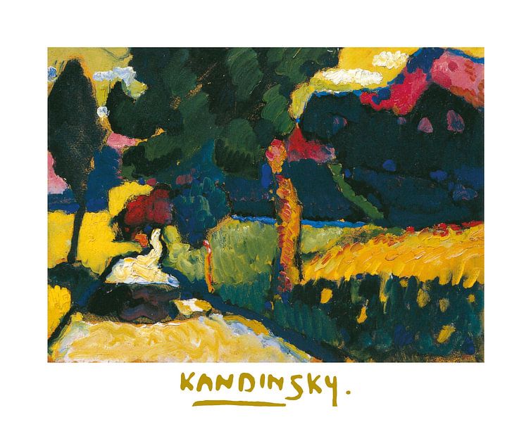 Murnau Zomerlandschap van Wassily Kandinsky van Peter Balan op canvas, behang en meer