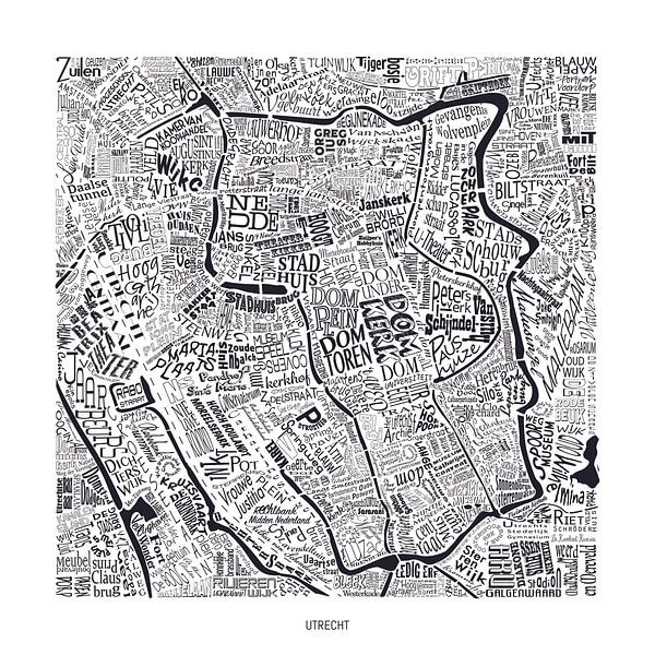 Citymap of Utrecht as a map with all the best places by Vol van Kleur ...
