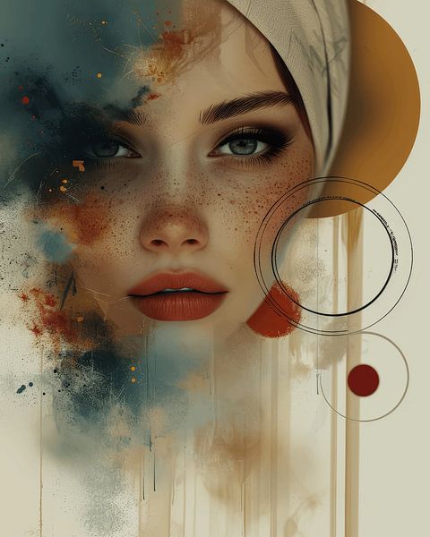 Modern en abstract portret "Ik zie je ook" van Carla Van Iersel op ...