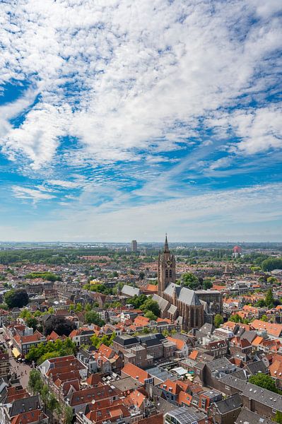 Old Church, Oude Kerk in Delft during a summer day by Sjoerd van der ...