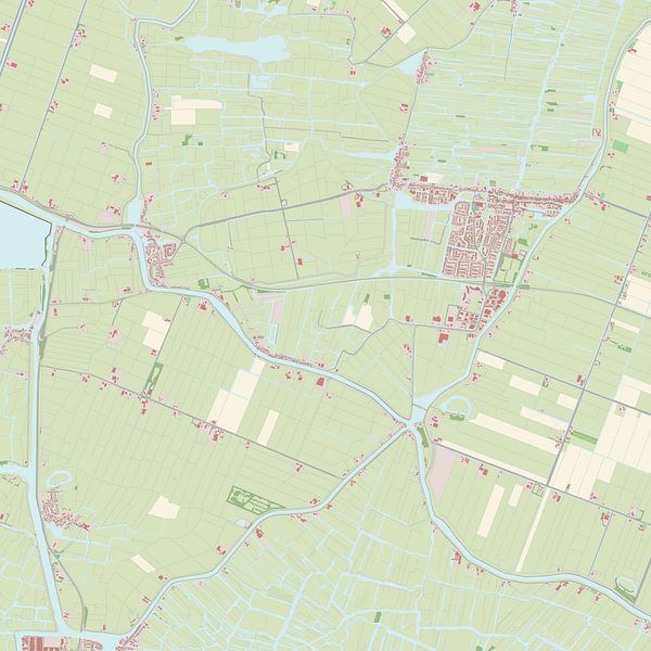 Kaart van Graft-De Rijp op canvas, behang, poster en meer