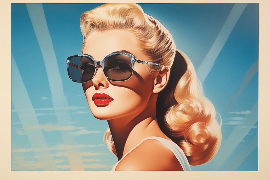 Film poster from the 1950s showing a beautiful 40-year-old blonde woman ...
