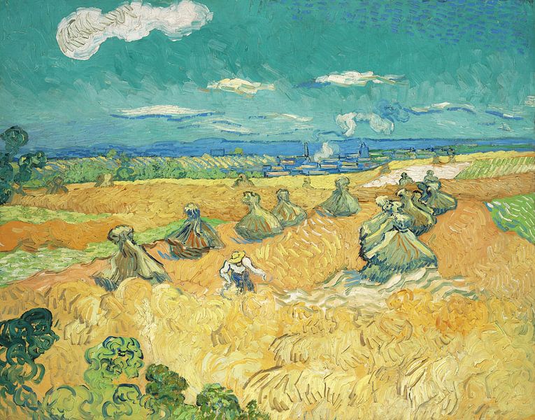 Champs de blé avec faucheuse, Auvers, Vincent van Gogh | Art Heroes