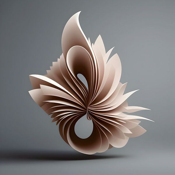 Paper Fold Art 3d Flame Shape by The Art Kroep on canvas, poster ...