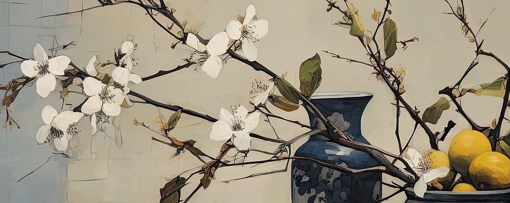 Bloemen van De Mooiste Kunst op canvas, behang en meer