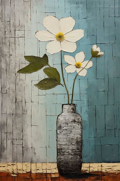 Bloemenschilderij van De Mooiste Kunst op canvas, behang en meer