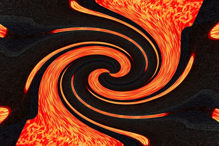 Cirkel, vuur en energie van Daniel Dorst op canvas, behang en meer